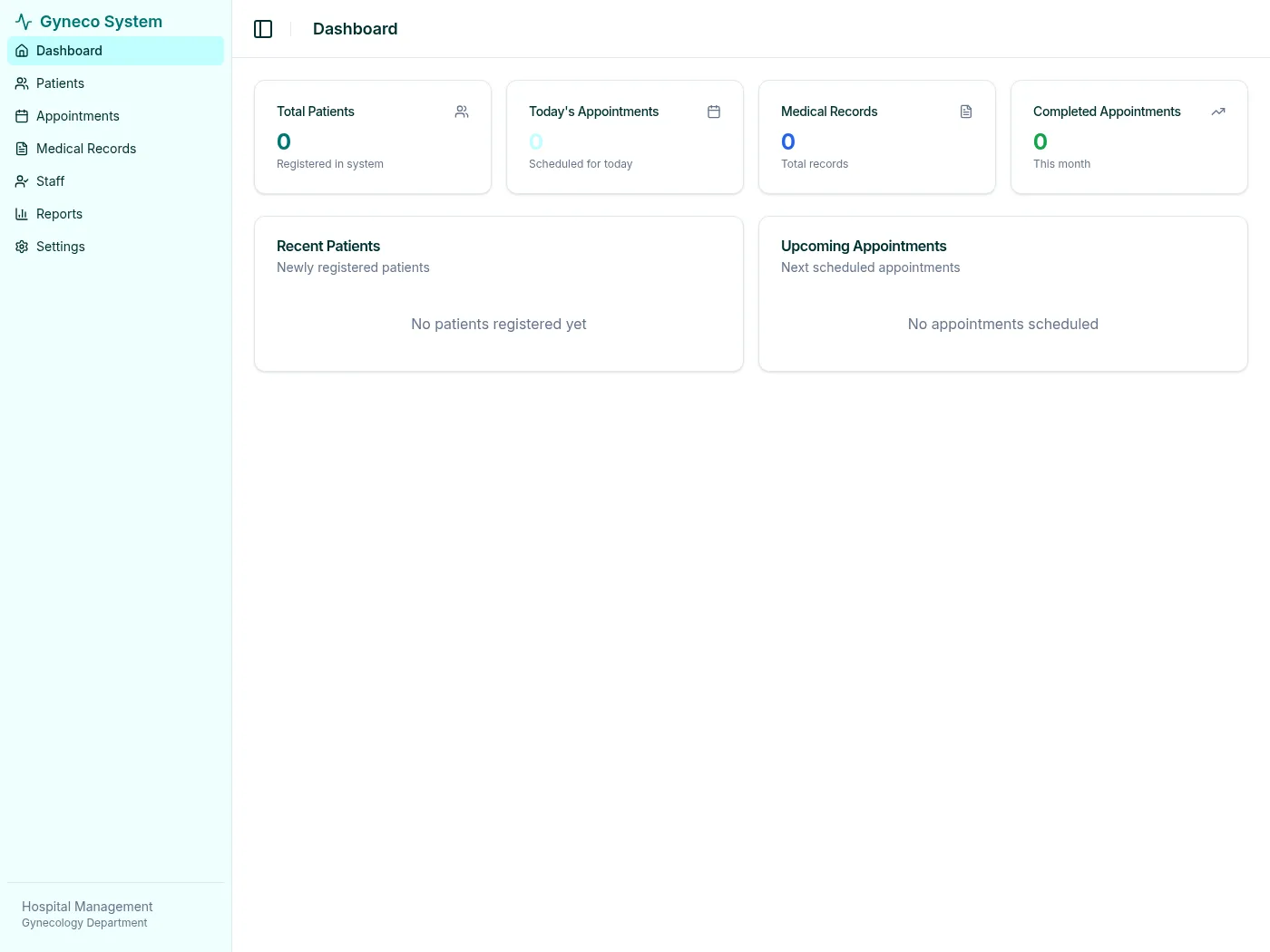 Hospital Gynecology Management System