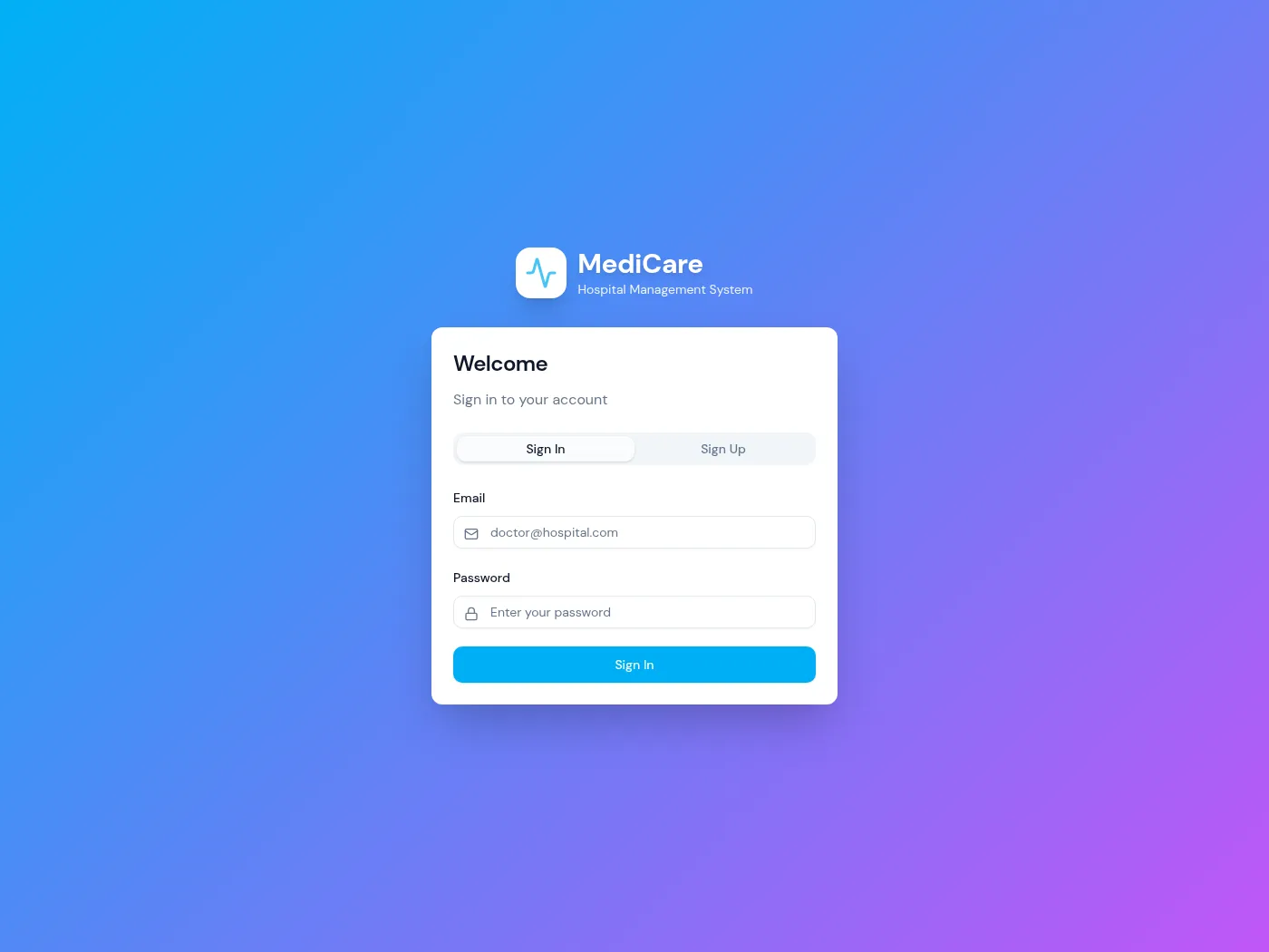 Comprehensive Hospital Management System Web App