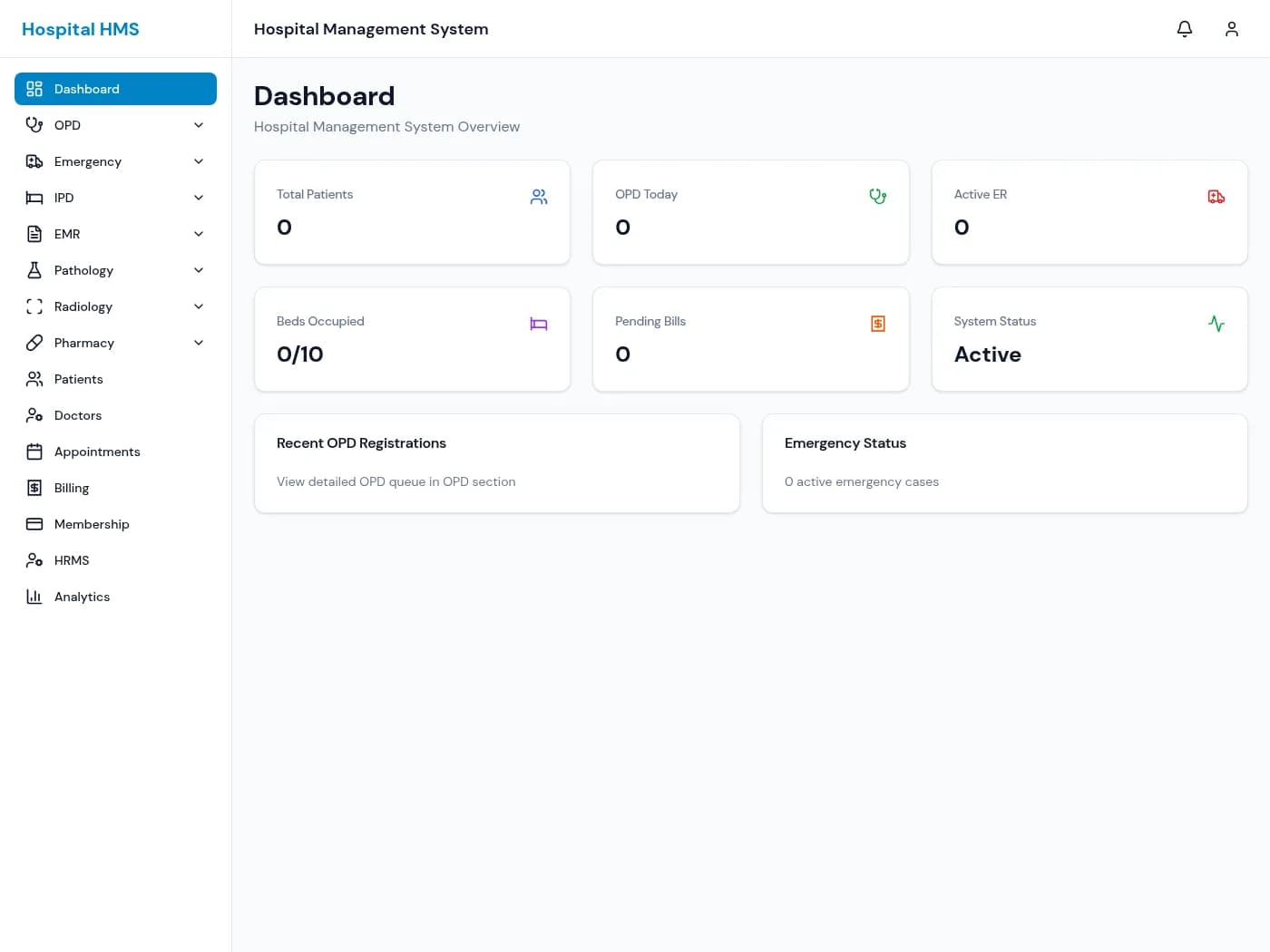 Comprehensive Hospital Management System Platform