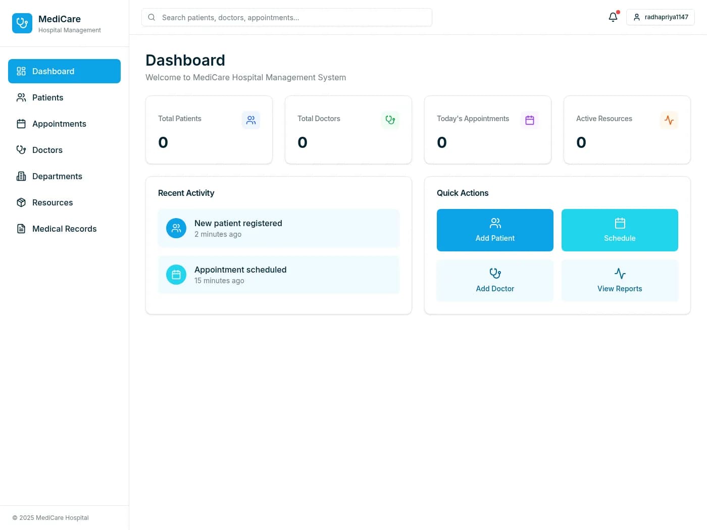 Hospital Management Web App