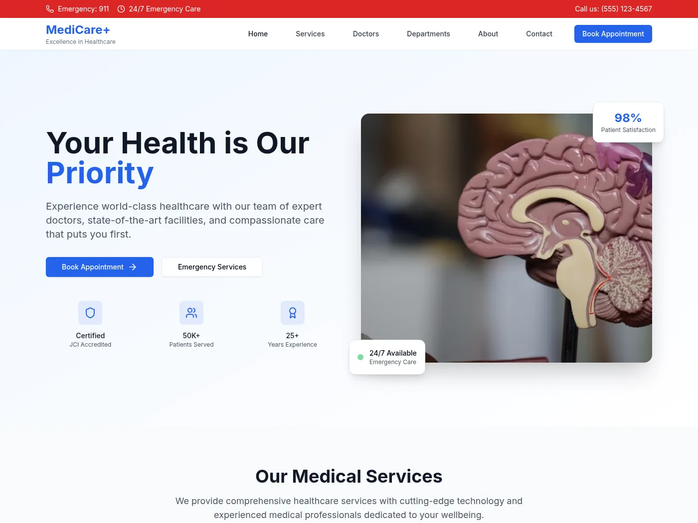Complete Hospital Website Solution