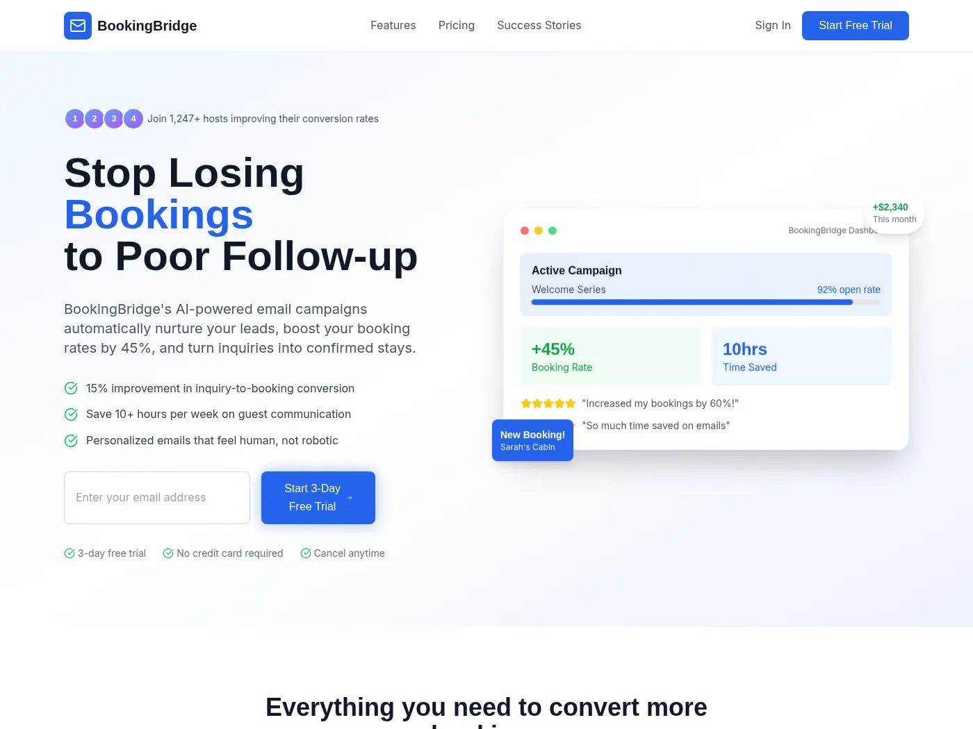 HostFlow Automated Email Drip Campaign MVP Planner