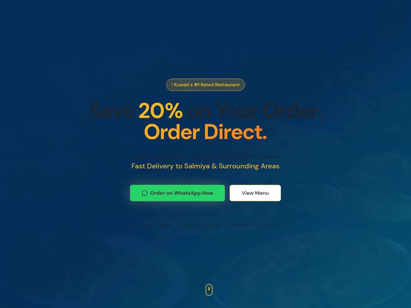 Hot n Bake Direct Order Website for Kuwait - High-Converting Mobile-First Restaurant Landing Page