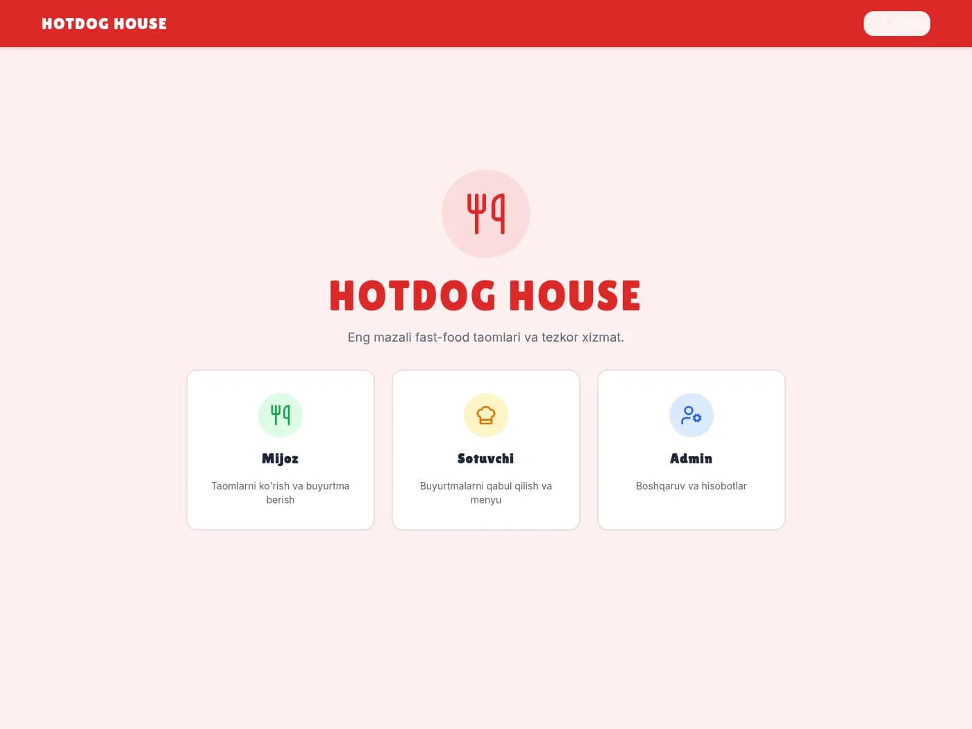 Hotdog House Fast-Food Management Platform
