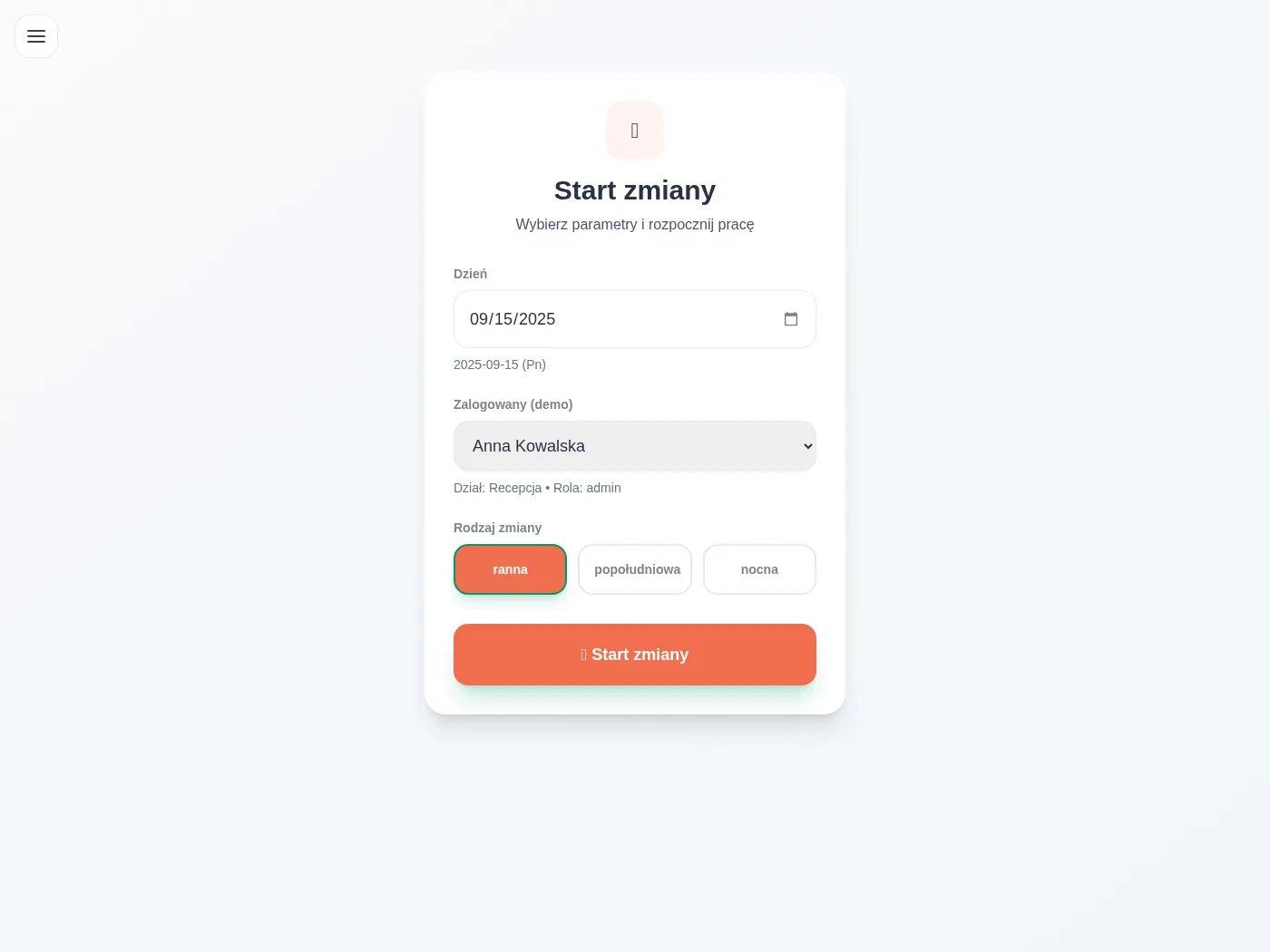 Hotel Staff Shift Checklist & Reporting Tool