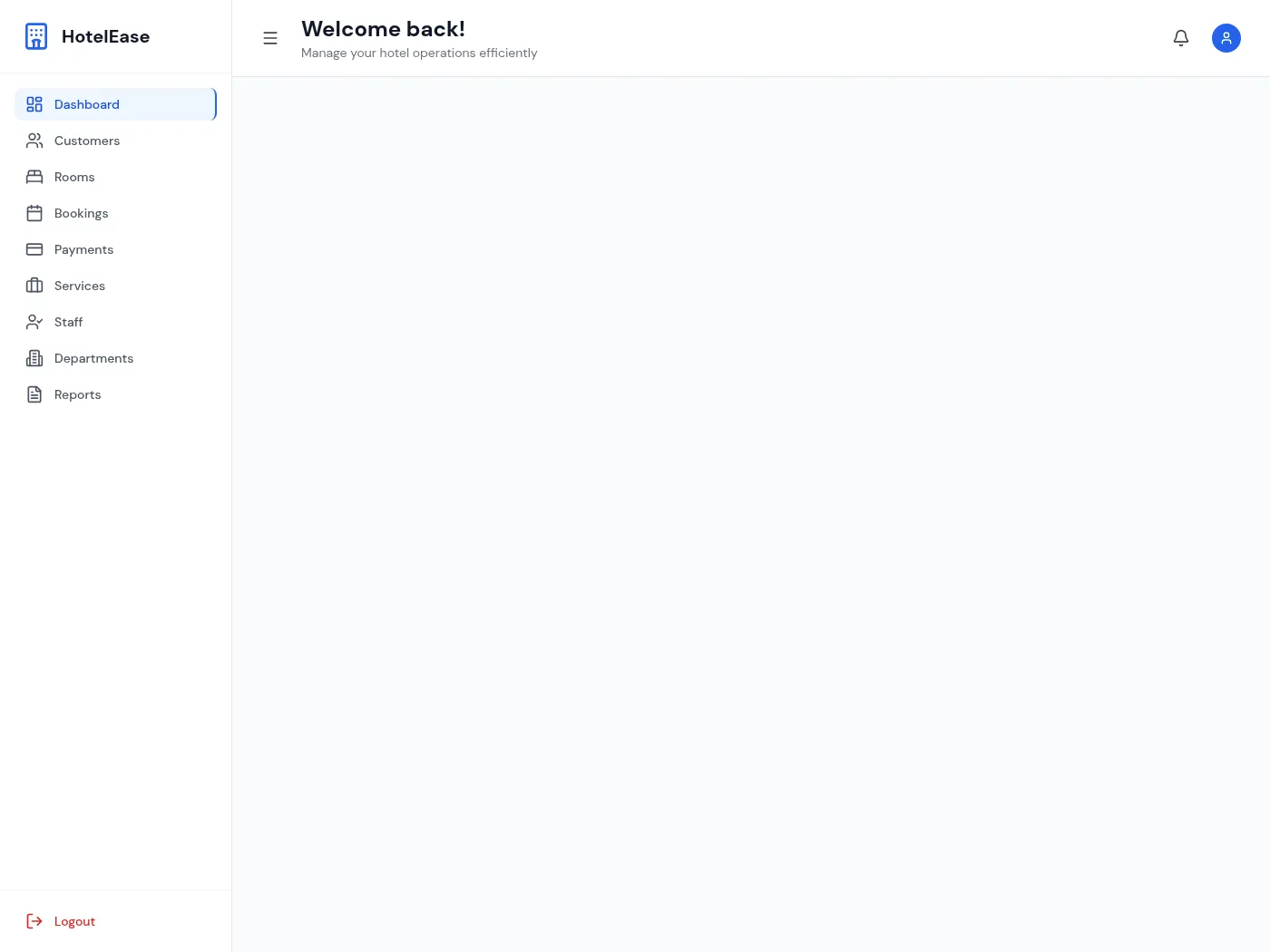 HotelEase – Modern Hotel Management System