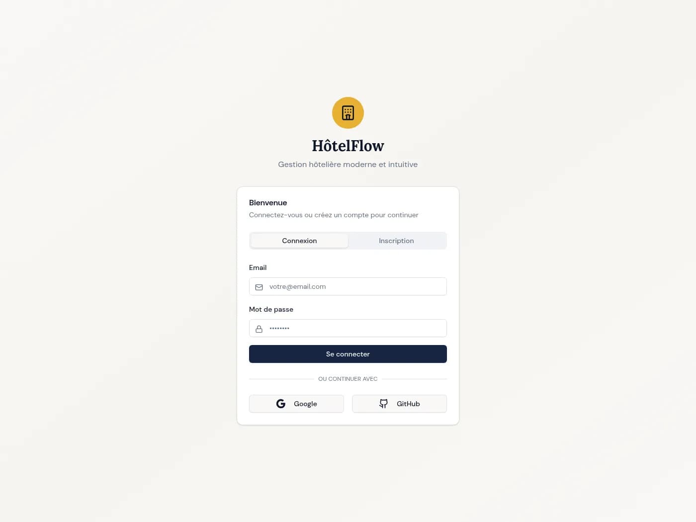 HôtelFlow - Gestion complète d’hôtel moderne et intuitive