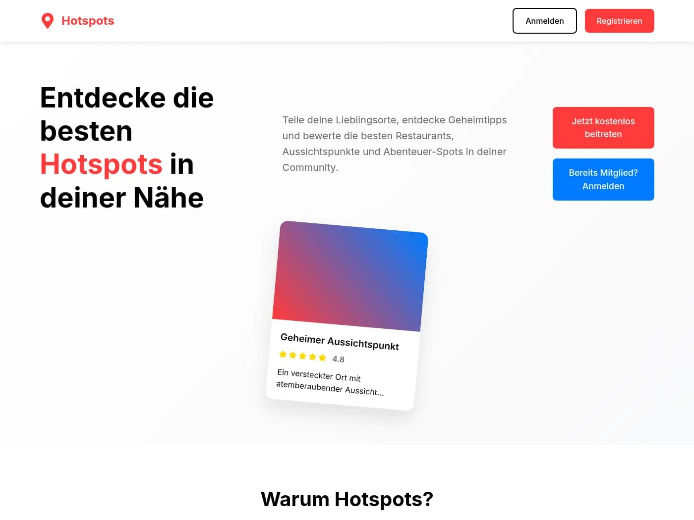 Hotspots – Community-Plattform für besondere Orte