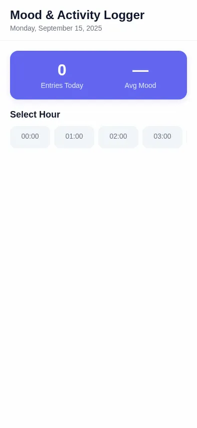 Hourly Mood and Activity Logger