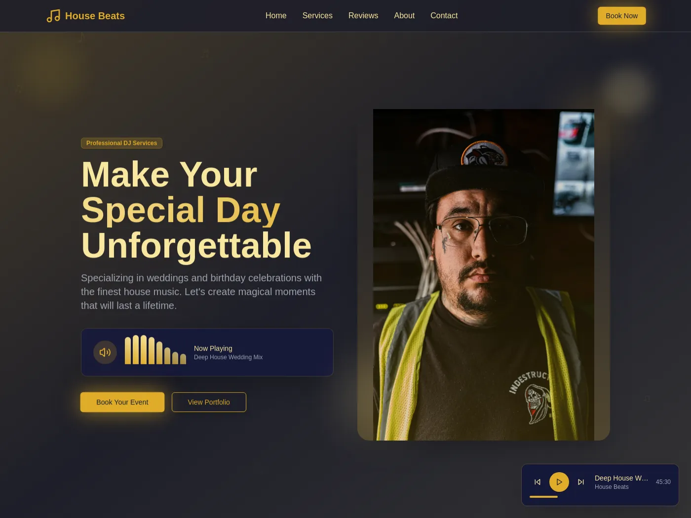 House Beats DJ Event Website