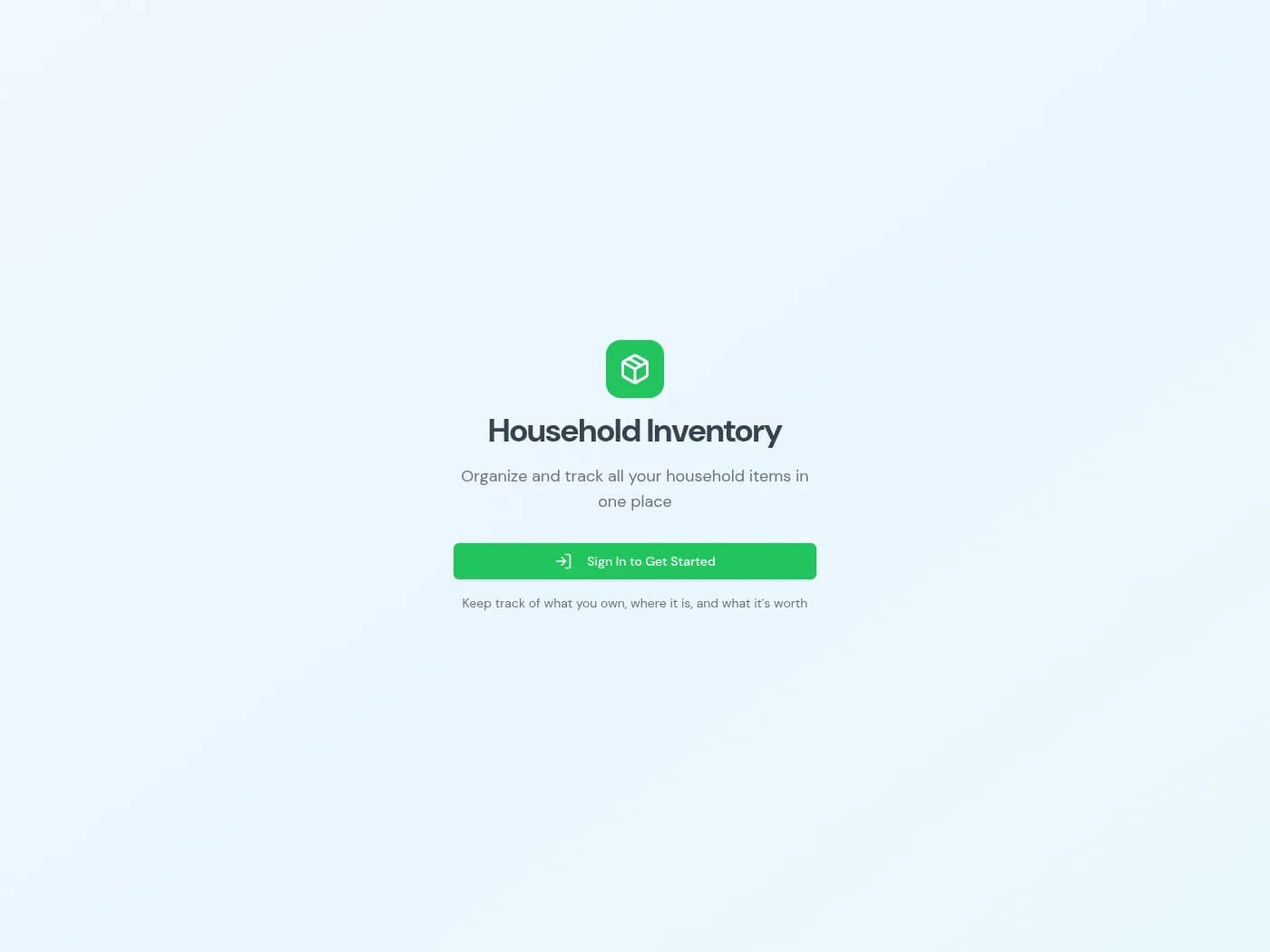 Household Inventory Manager