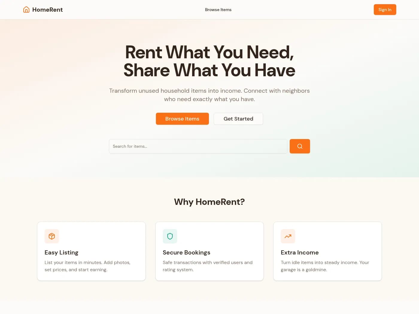 HomeRent Marketplace