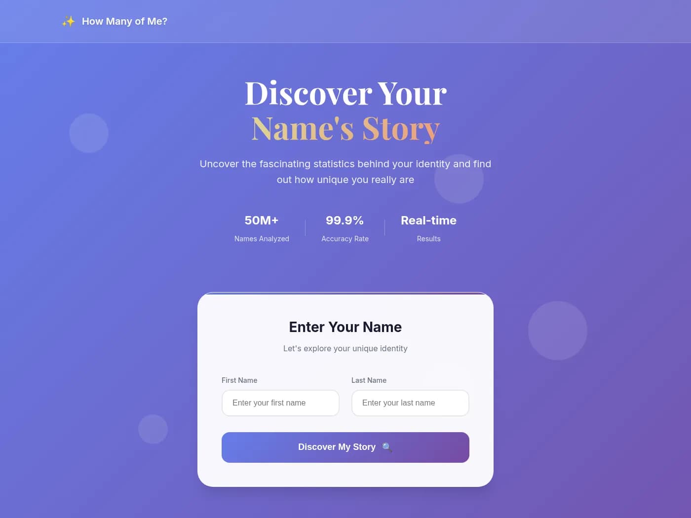 How Many of Me? Name Popularity Tool