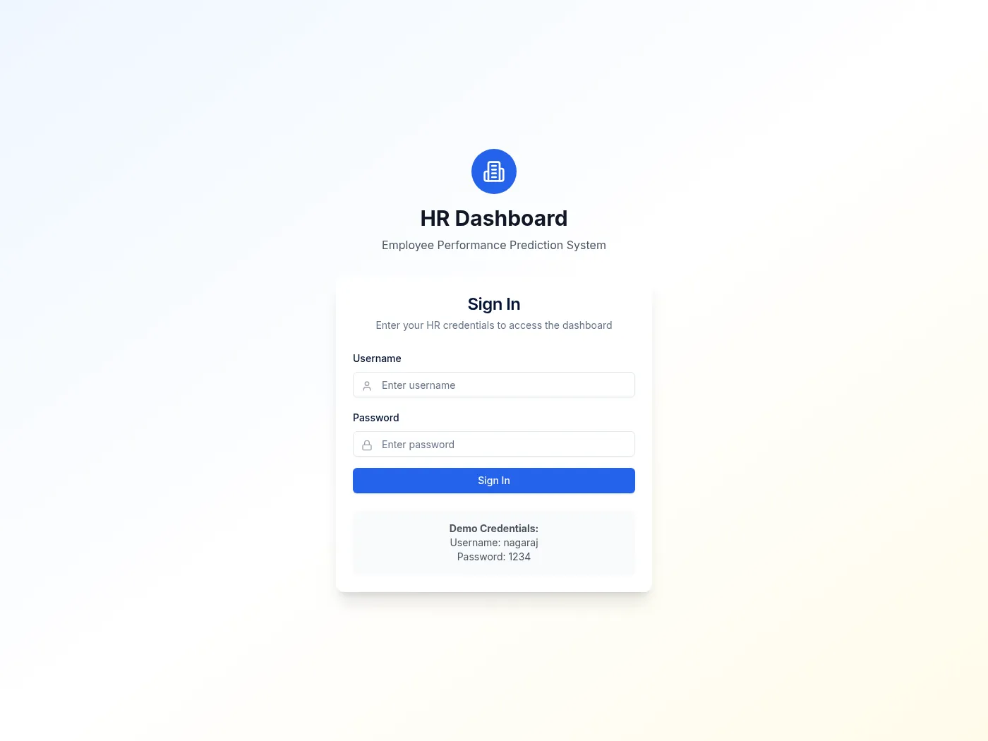 HR Employee Performance Prediction Dashboard