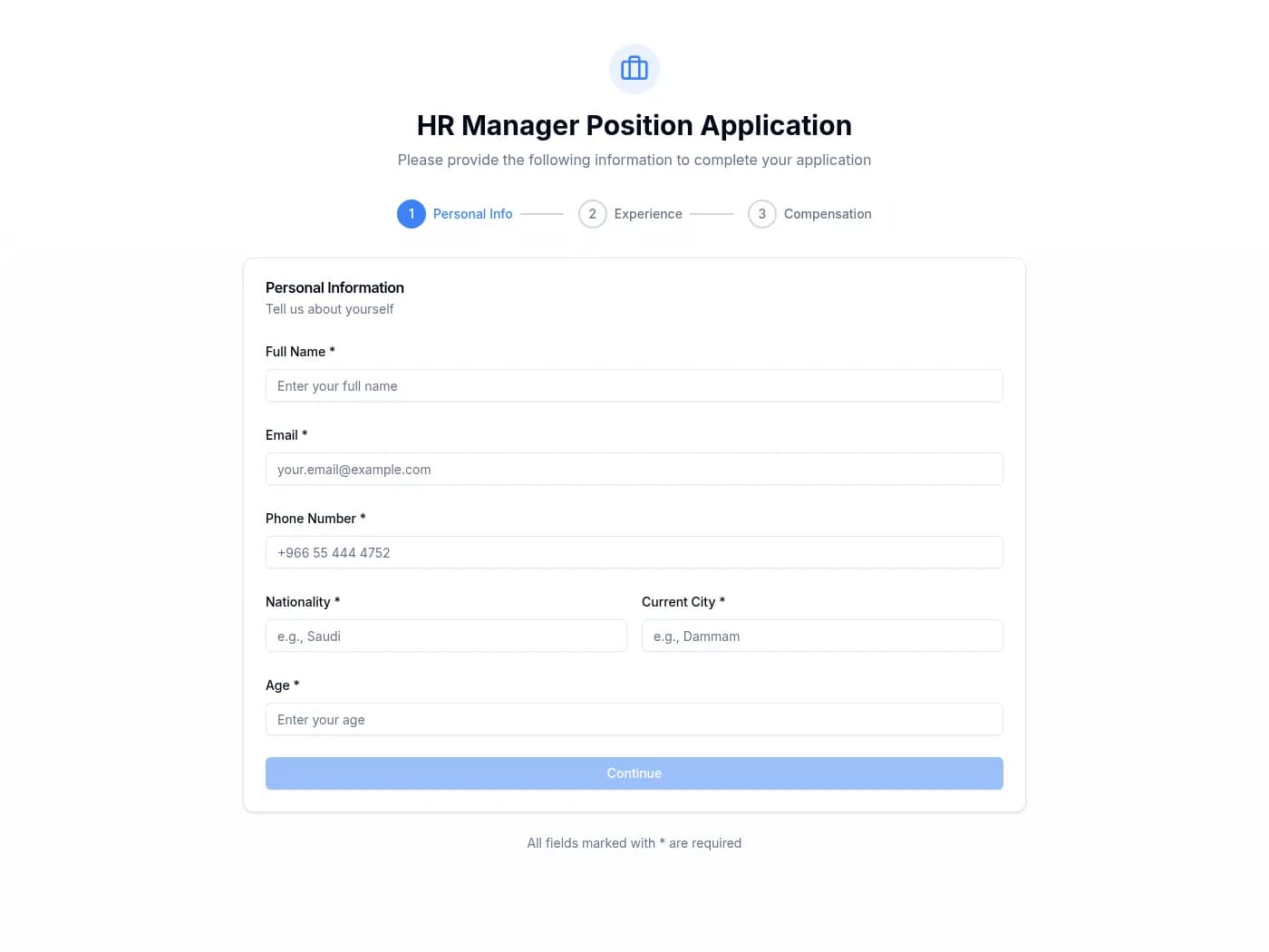 HR Manager Application Information Portal