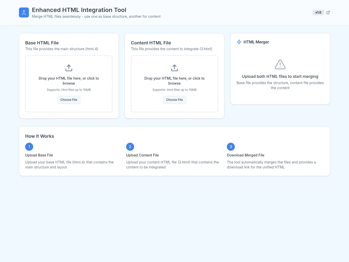 Enhanced HTML Integration Tool