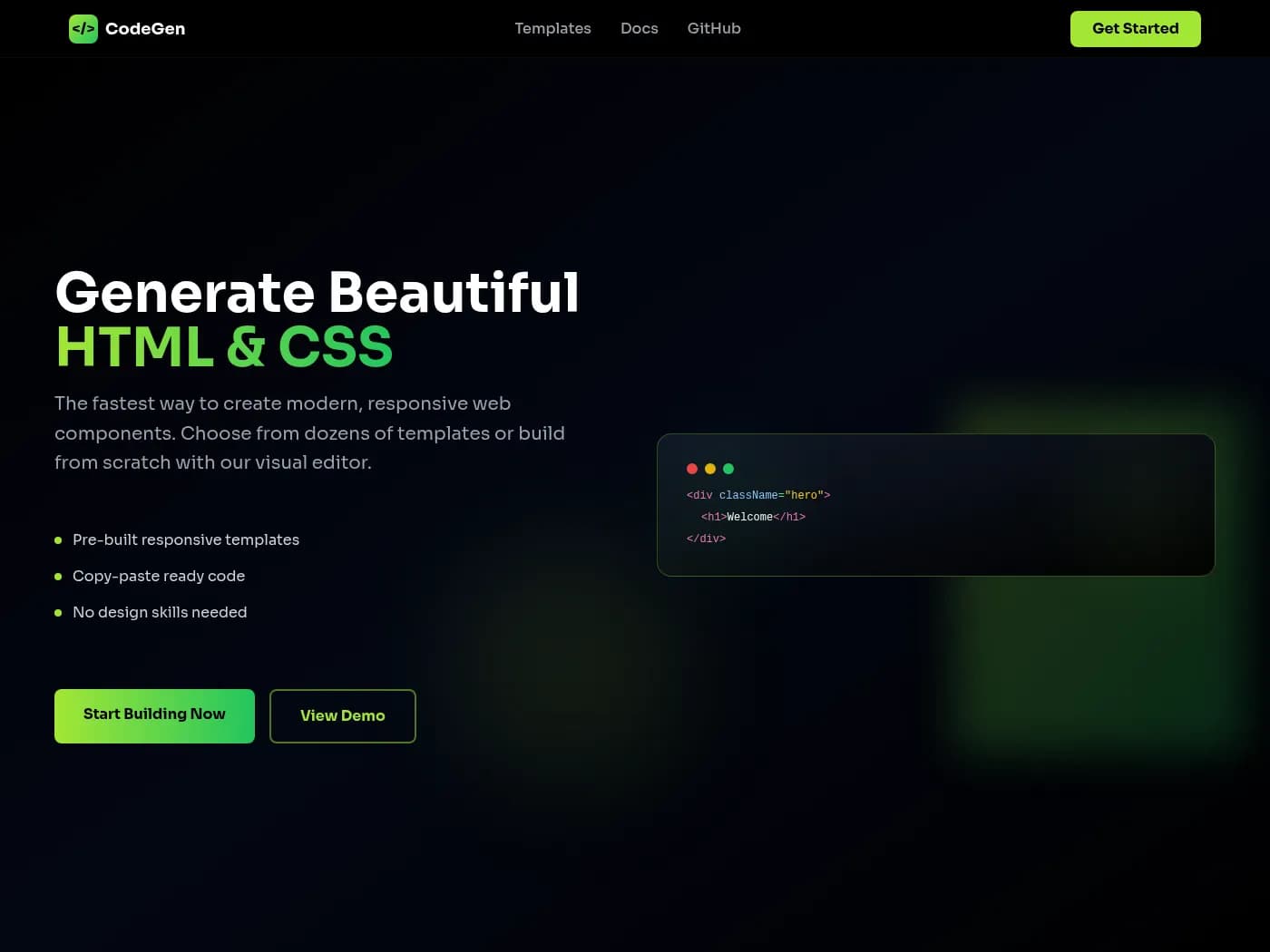 HTML va CSS Kod Generatori