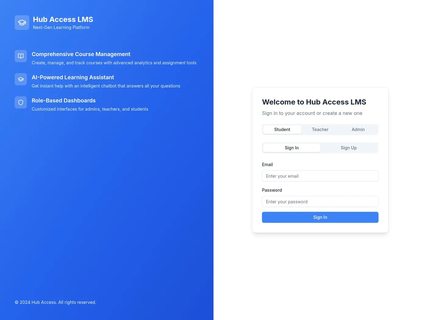 Hub Access LMS – Next-Gen Learning Platform