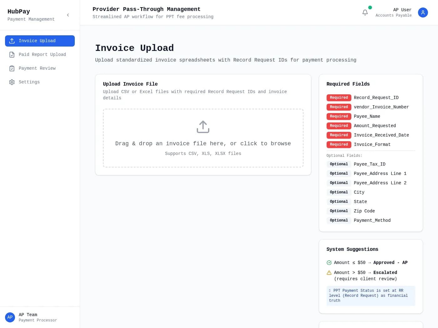 HubPay: Automated Provider Pass-Through Payment Management