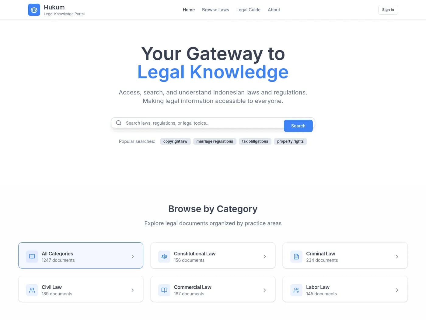 Hukum: Legal Knowledge Portal