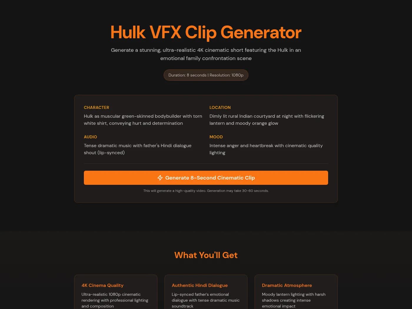 Hulk Emotional VFX Clip