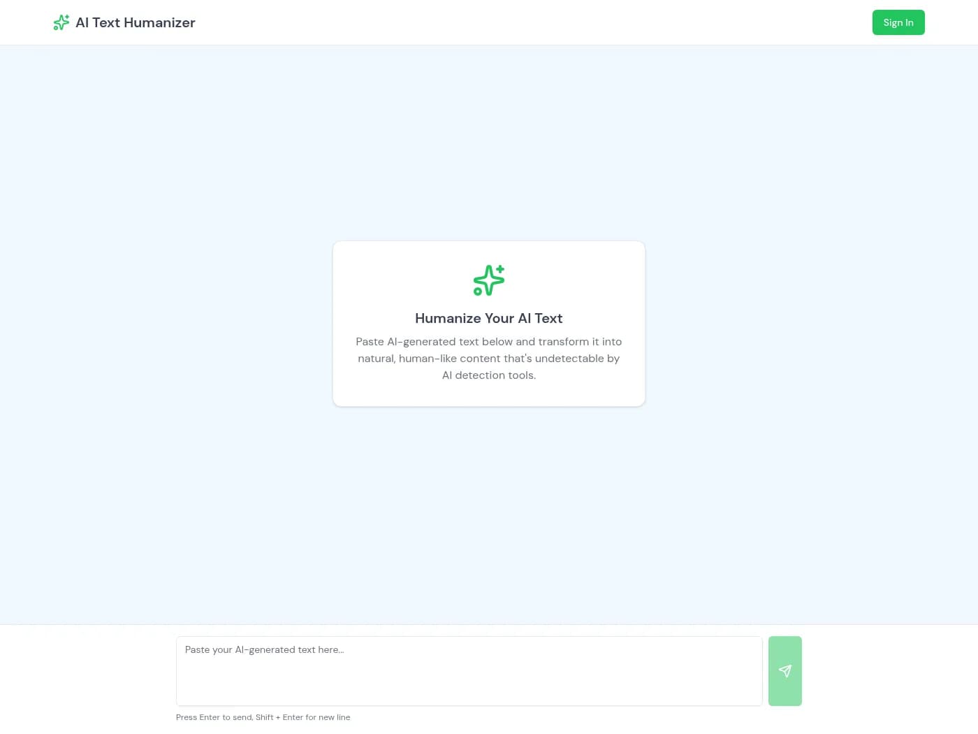 Humanize AI Chat Text Tool