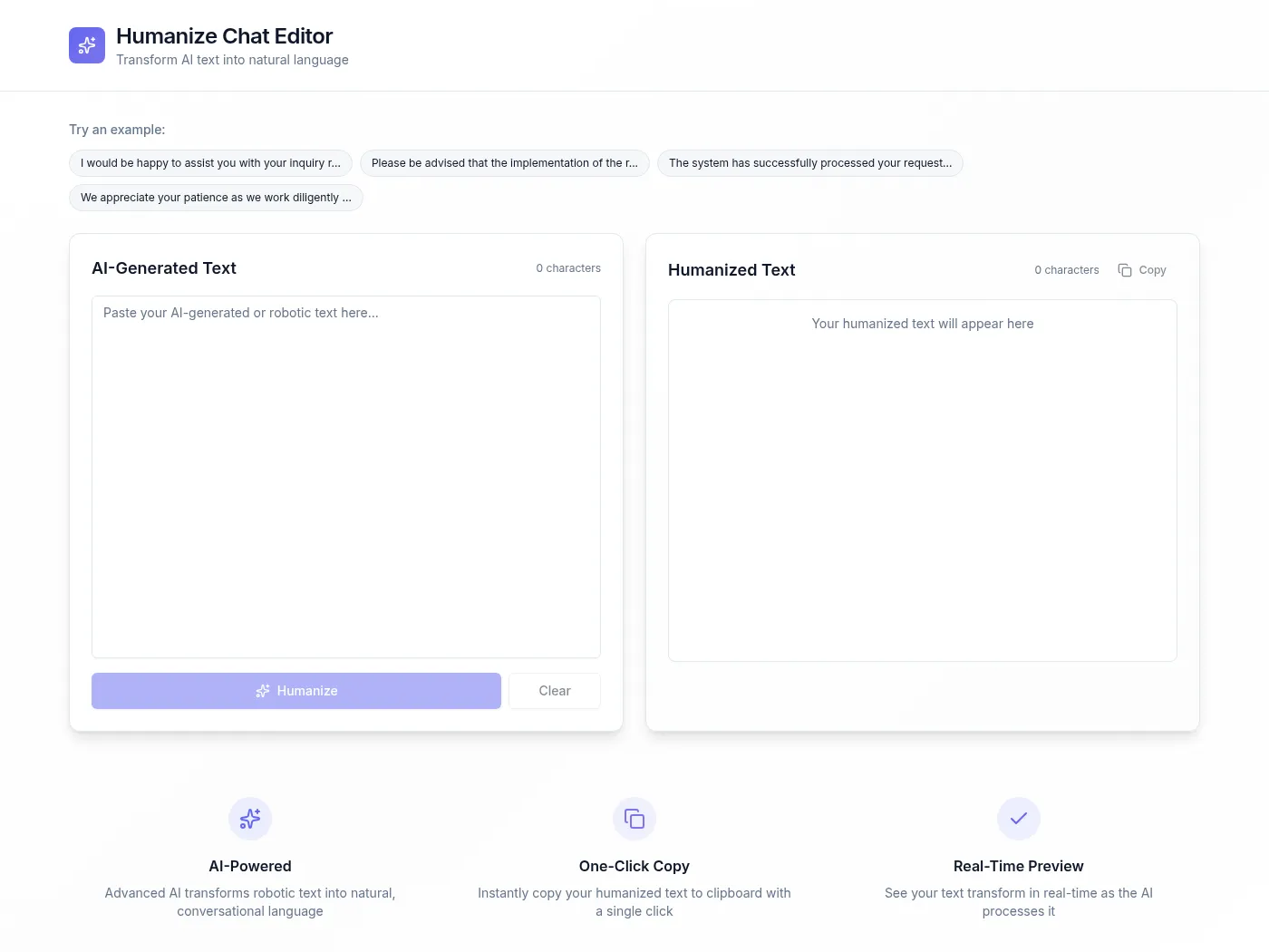 Humanize Chat Editor