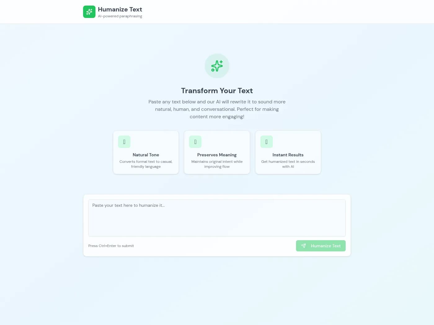 Humanize Text Paraphrasing Chat Tool