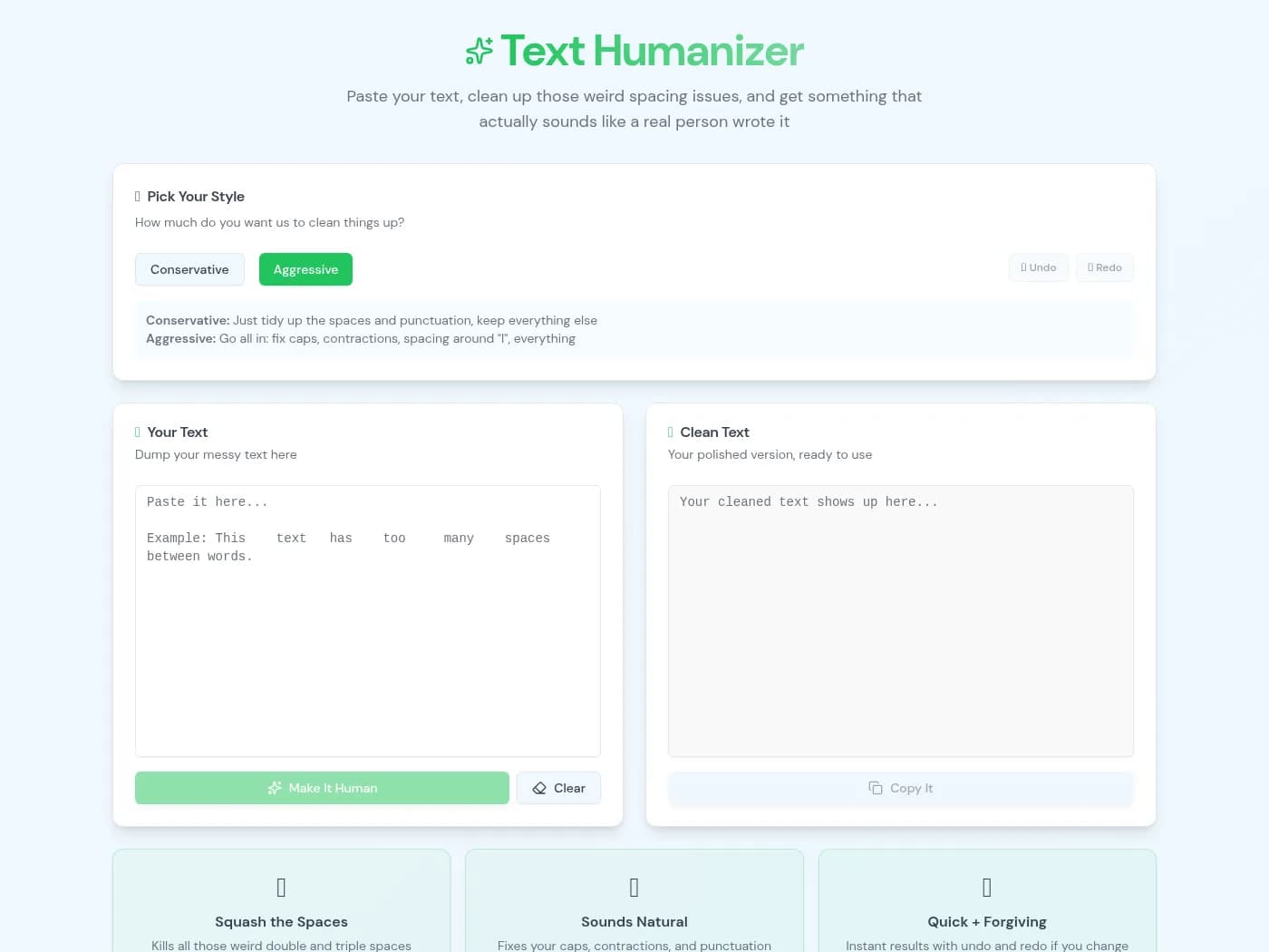 Humanized Chat Text Formatter