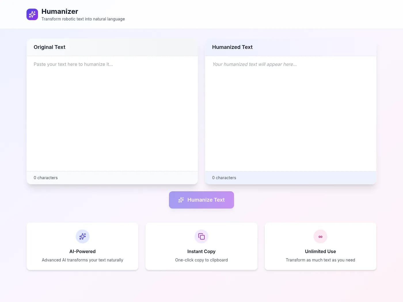 Humanizer Web Tool
