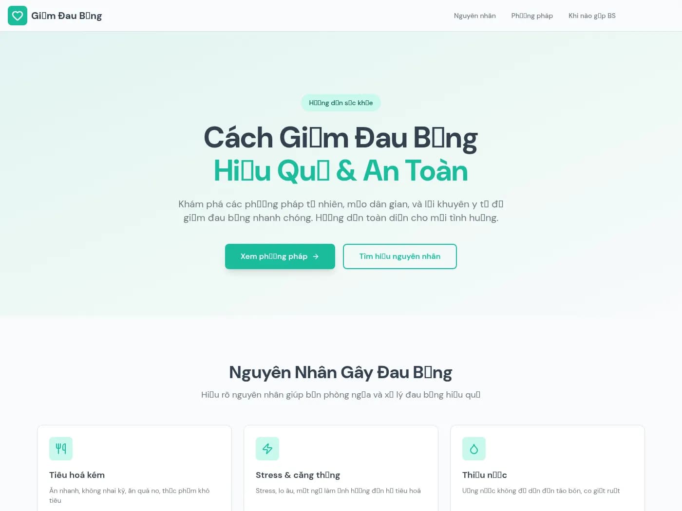 Hướng Dẫn Giảm Đau Bụng Trực Tuyến