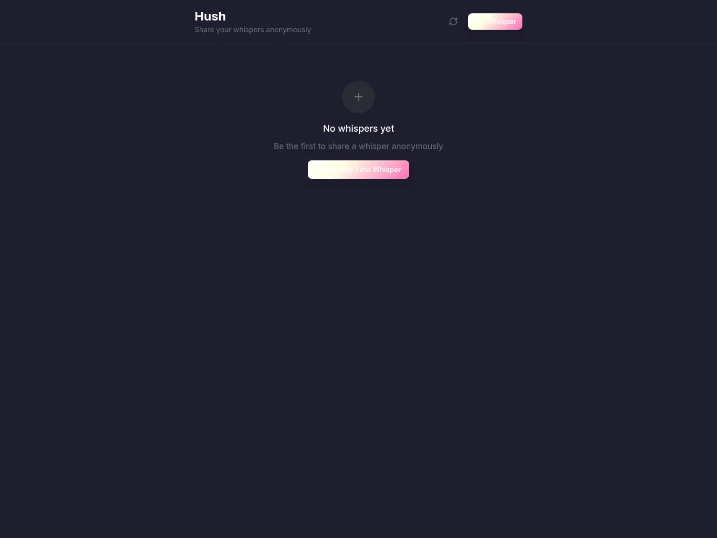 Hush: Social Media Platform for Whispers