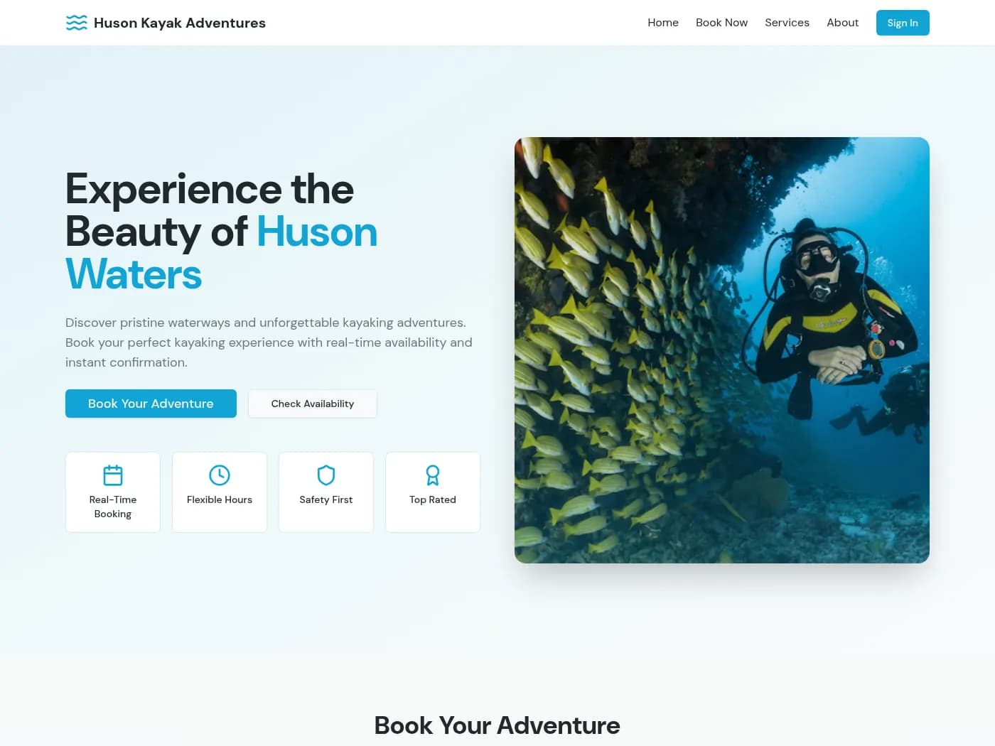 Huson Kayak Adventures Booking & Management Platform