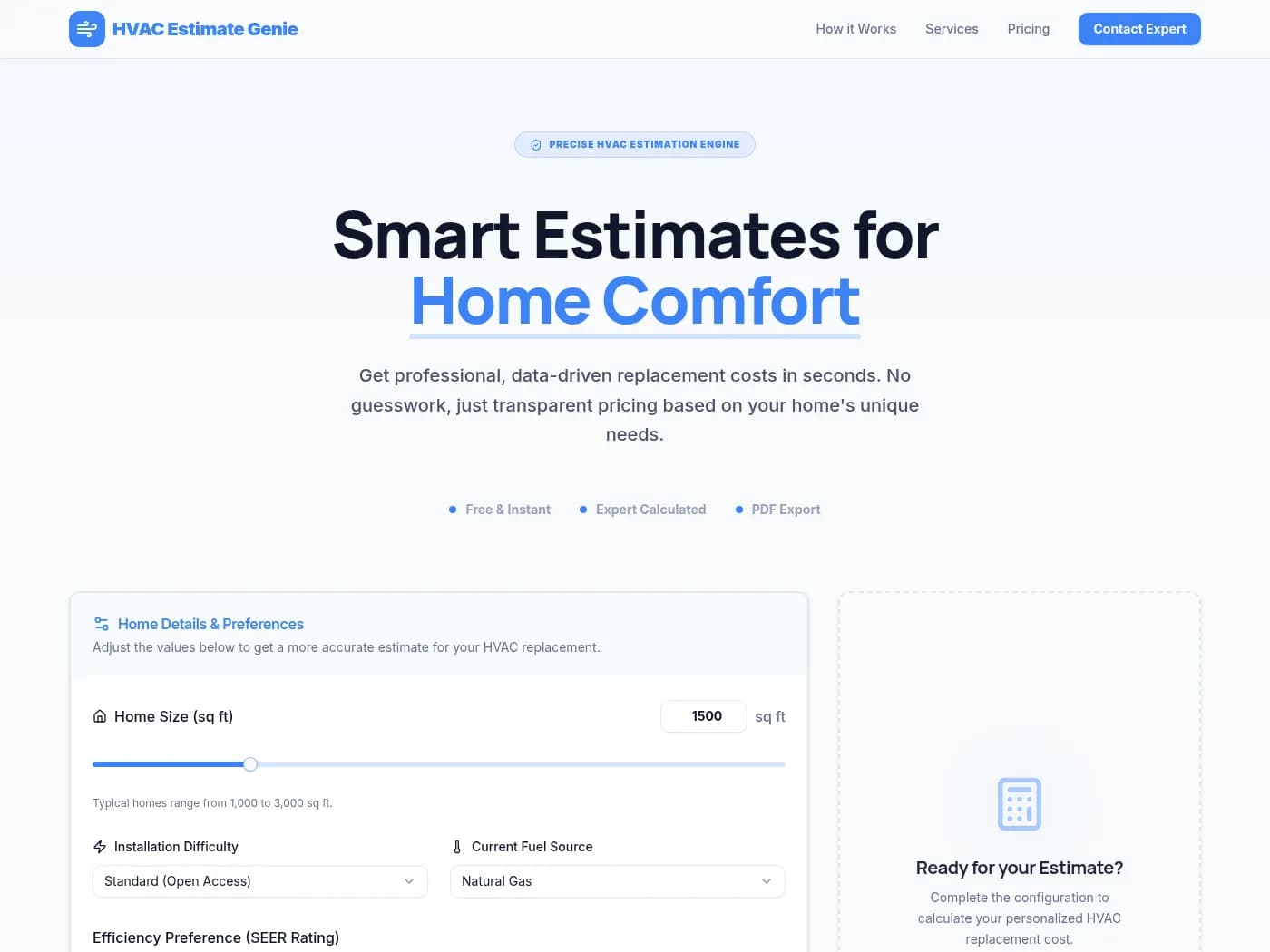 HVAC Estimate Genie