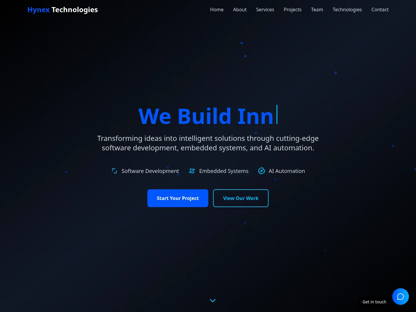 Hynex Technologies Interactive Website