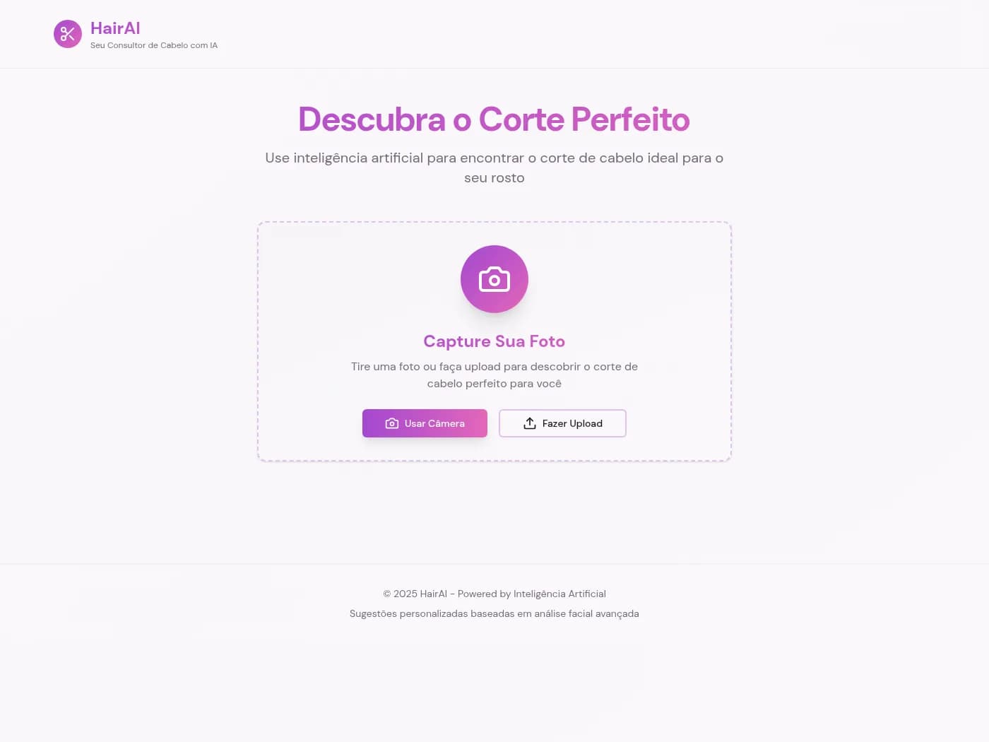 Site de IA para Escolha de Corte de Cabelo com Foto