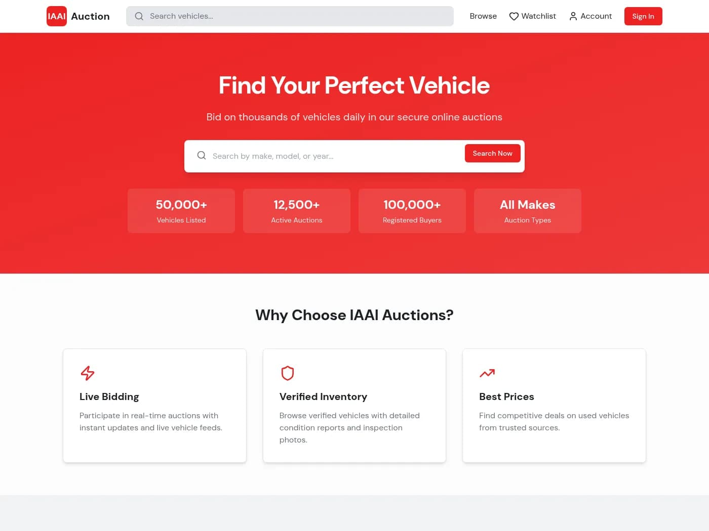 IAAI Auction Clone
