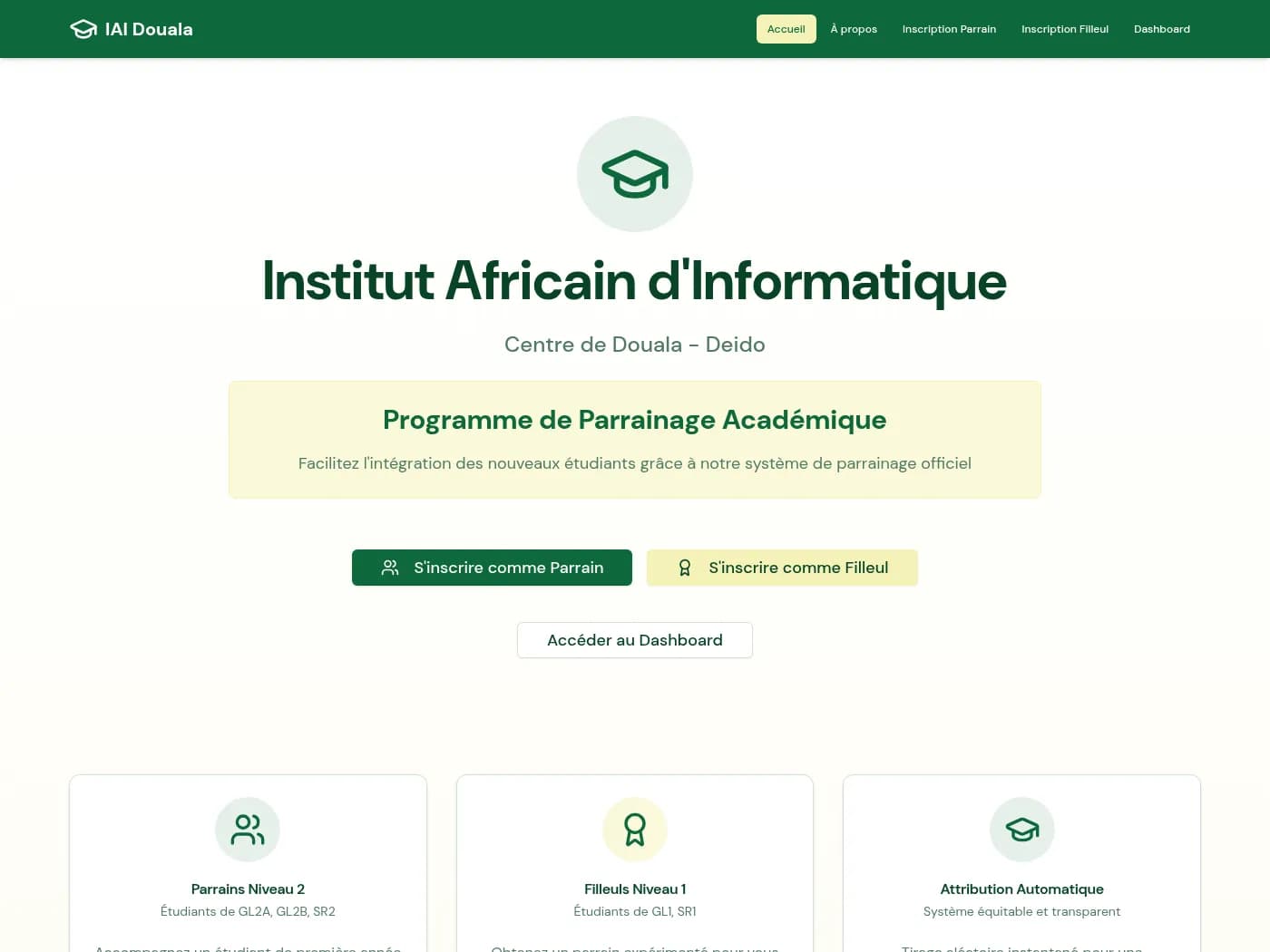 IAI Parrainage Dashboard
