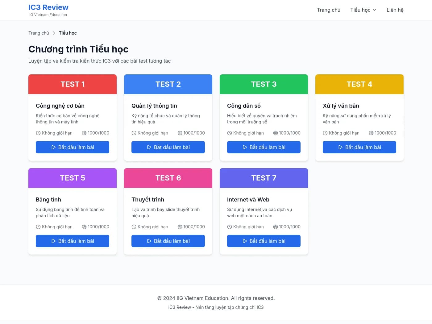 IC3 Review Web Clone