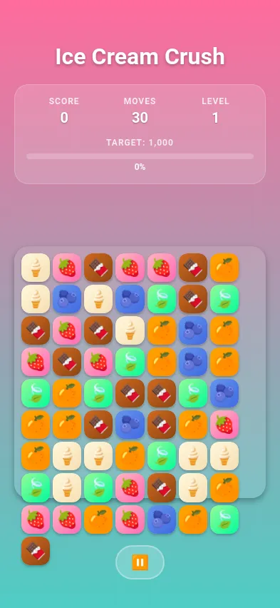 Ice Cream Crush - Match-3 Puzzle Game