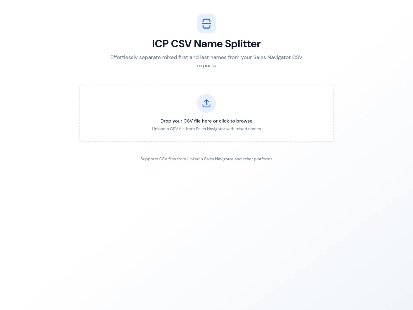 ICP CSV Name Splitter