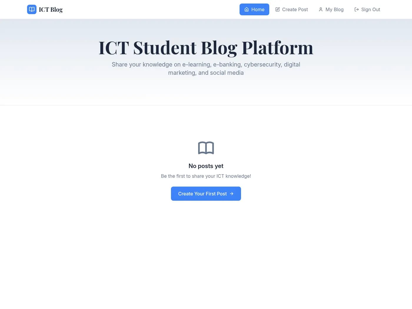 ICT Personal Blog Platform for Students