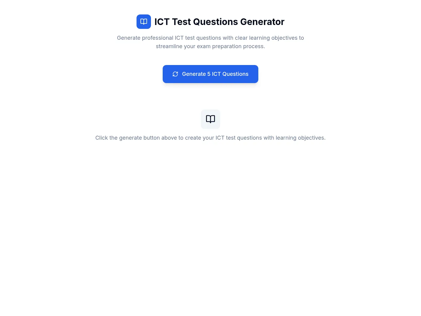 ICT Test Questions and Objectives Generator