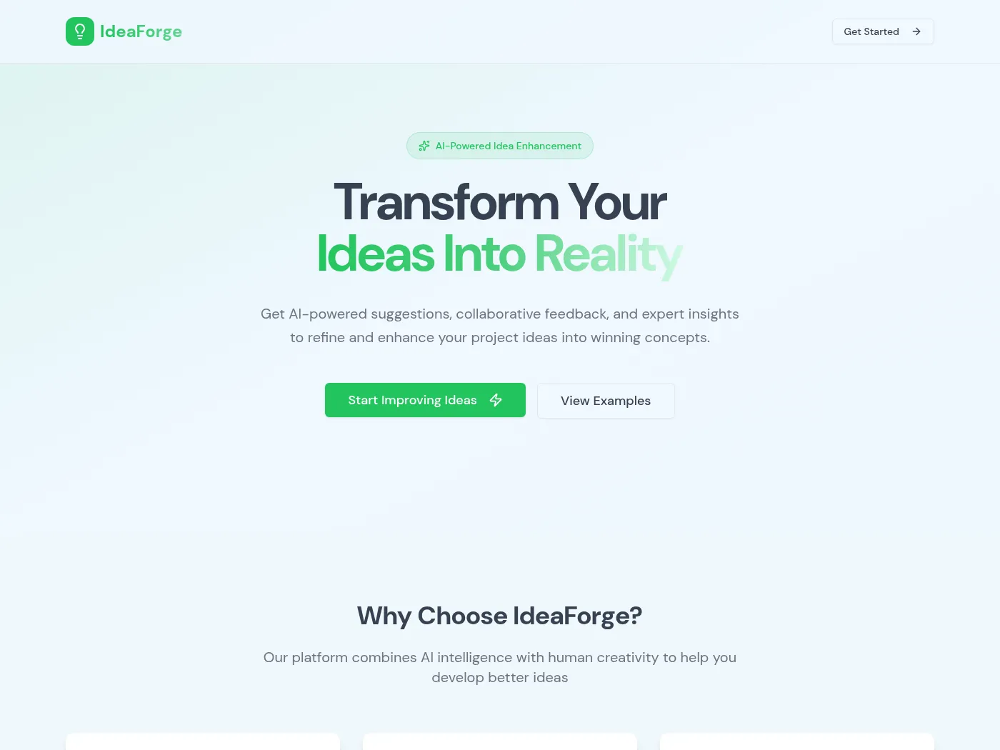 Idea Improvement Platform