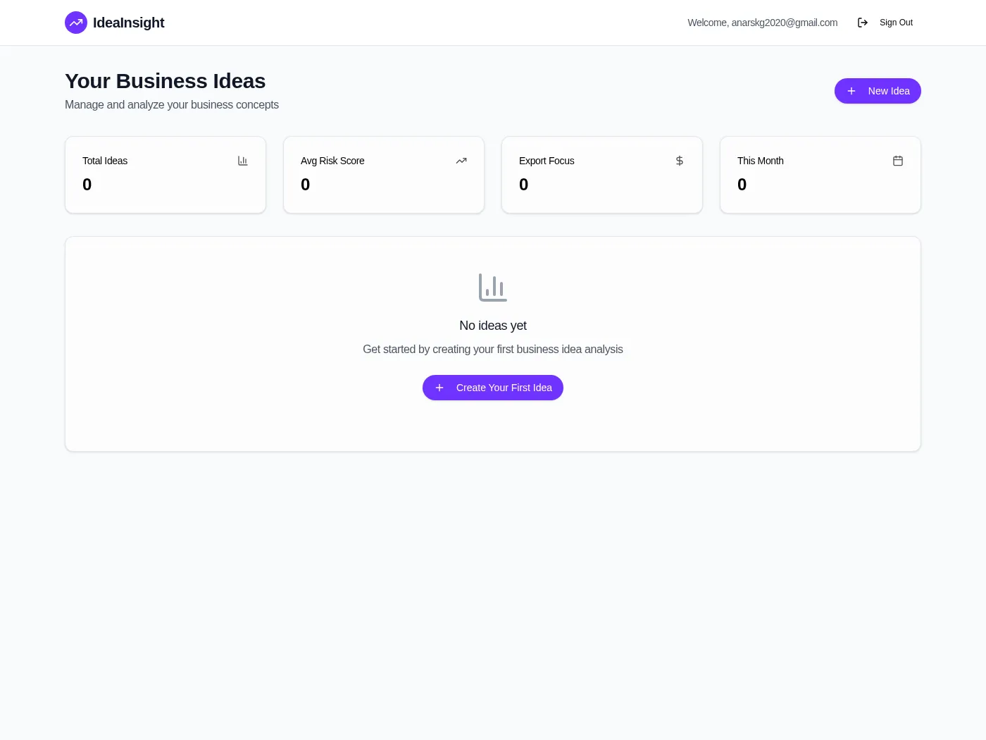 IdeaInsight: Business Idea Analyzer & Market Trends Dashboard