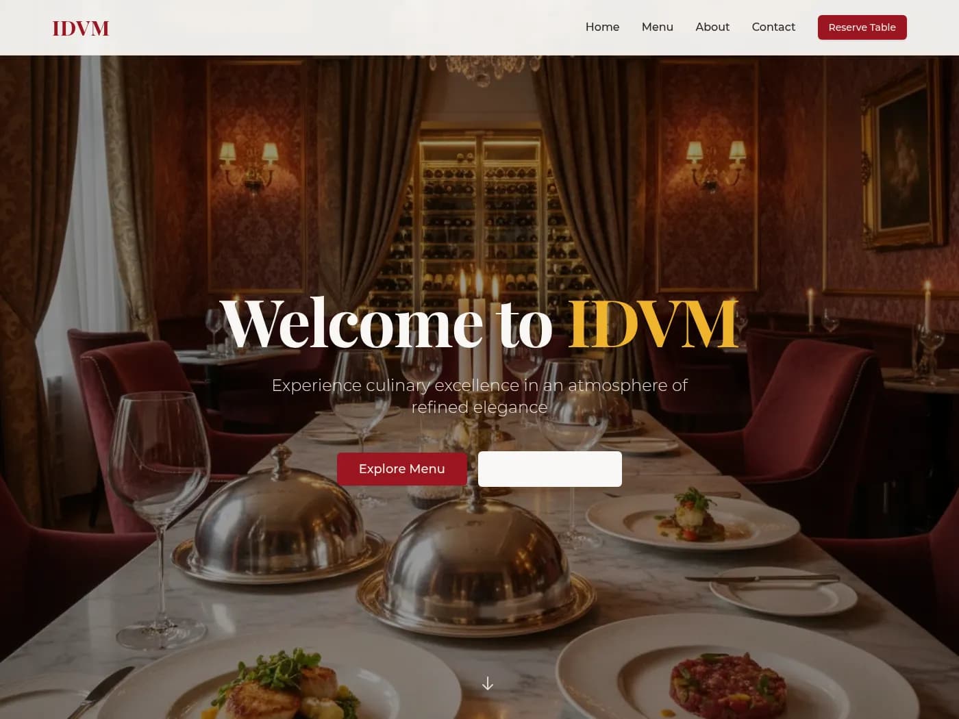 IDVM Restaurant Web Platform