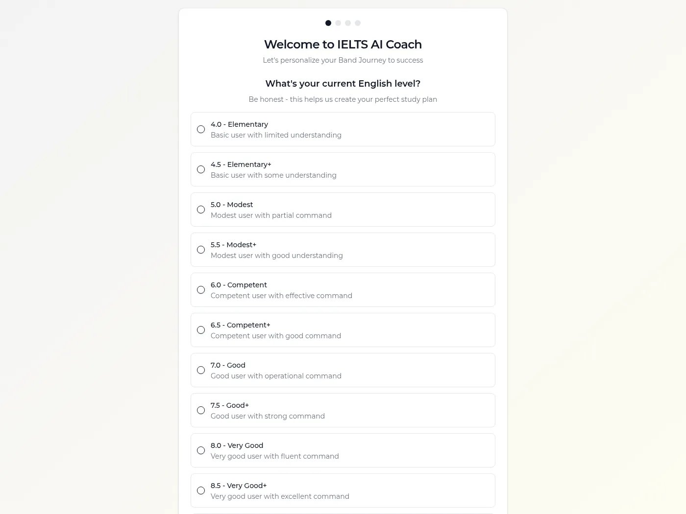 IELTS AI Coach – Personalized Luxury IELTS Preparation Platform