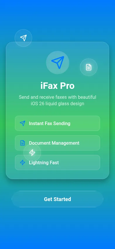 iFax-Inspired Fax App with iOS 26 Design