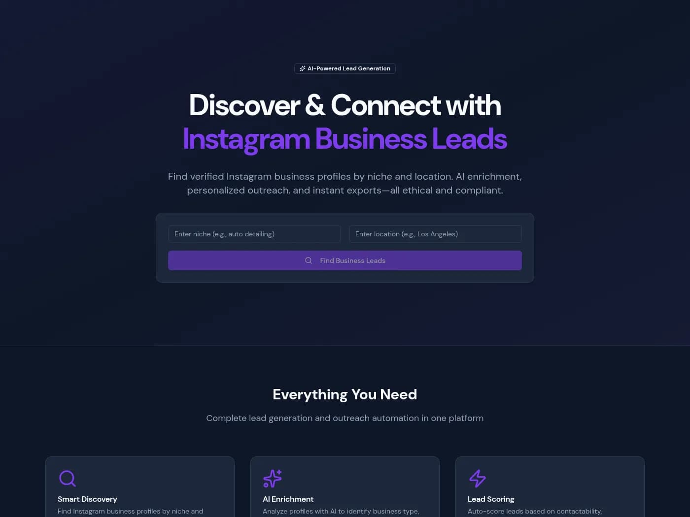 IG Business Lead Extractor — AI Outreach Engine
