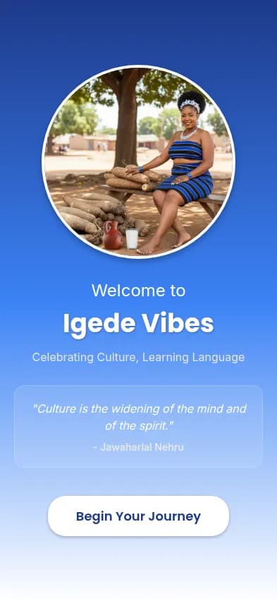 Igede Vibes: Culturally Rich Mobile App for Language Learning & Community